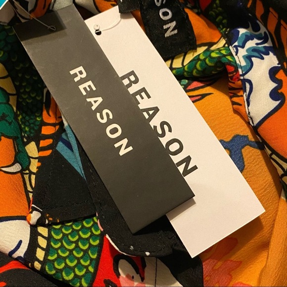 Reason | Shirts | Reason Clothing Clash Tiger Dragon Print Button Down ...